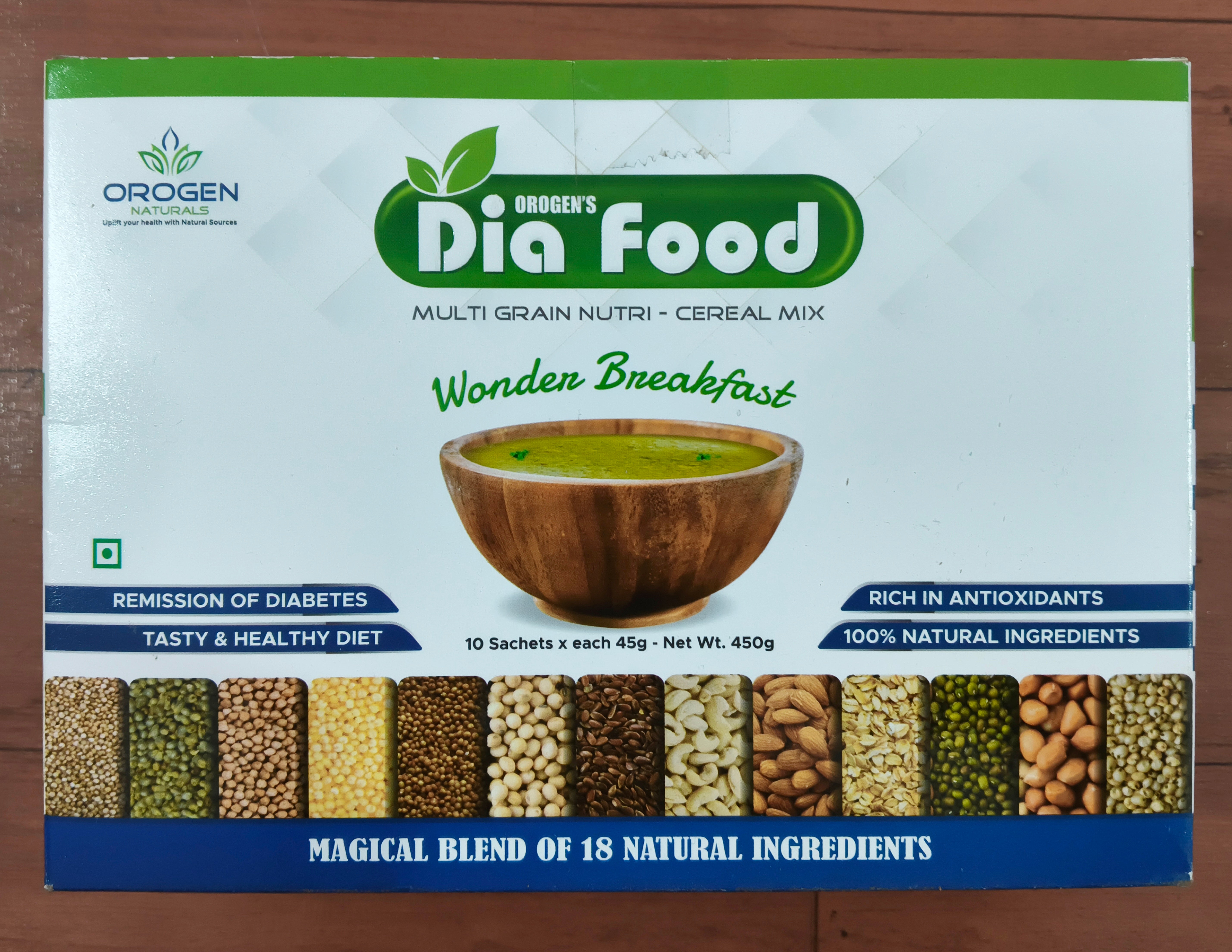 Dia Food – Multi Grain Nutri Cereal Mix | 45 g x 10 sachets |Net Weigh ...