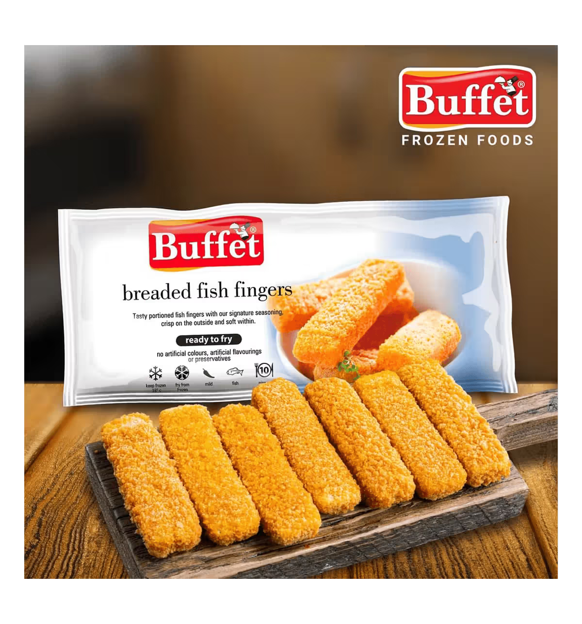 Fish Finger 40 pcs – 1 kg Value Pack – Crispy & Tender Frozen Fish Bit ...